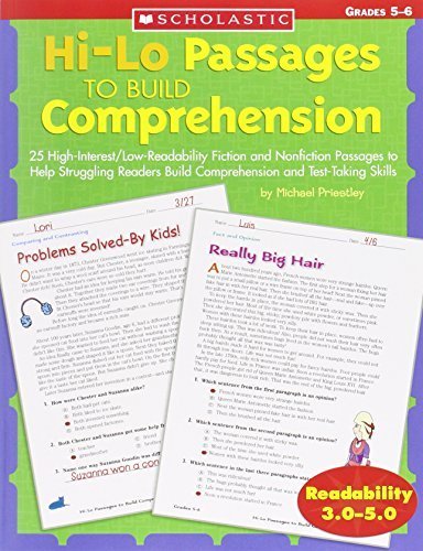 Hi/lo Passages To Build Reading Comprehension Grades 5-6: 25 High ...