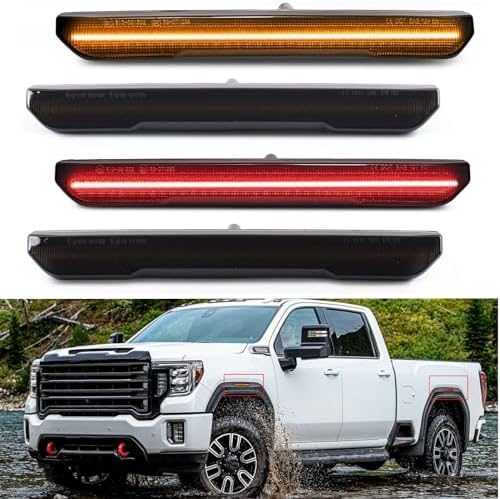 Front Rear LED Side Marker Lights for 2020 2021 2022 2023 2024 GMC ...