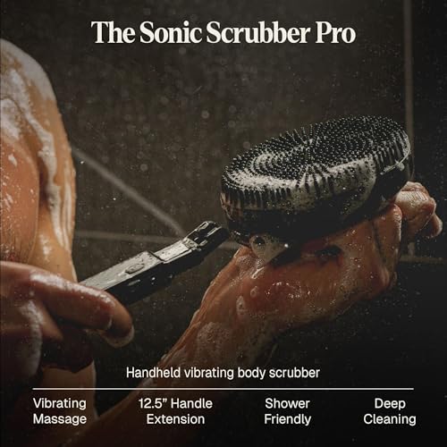 Black Wolf Silicone Body Scrubber & Exfoliator - Vibrating Loofah ...