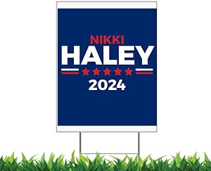 Amazon.com : Nikki Haley 2024 For President 18x12" Vertical Yard Sign ...