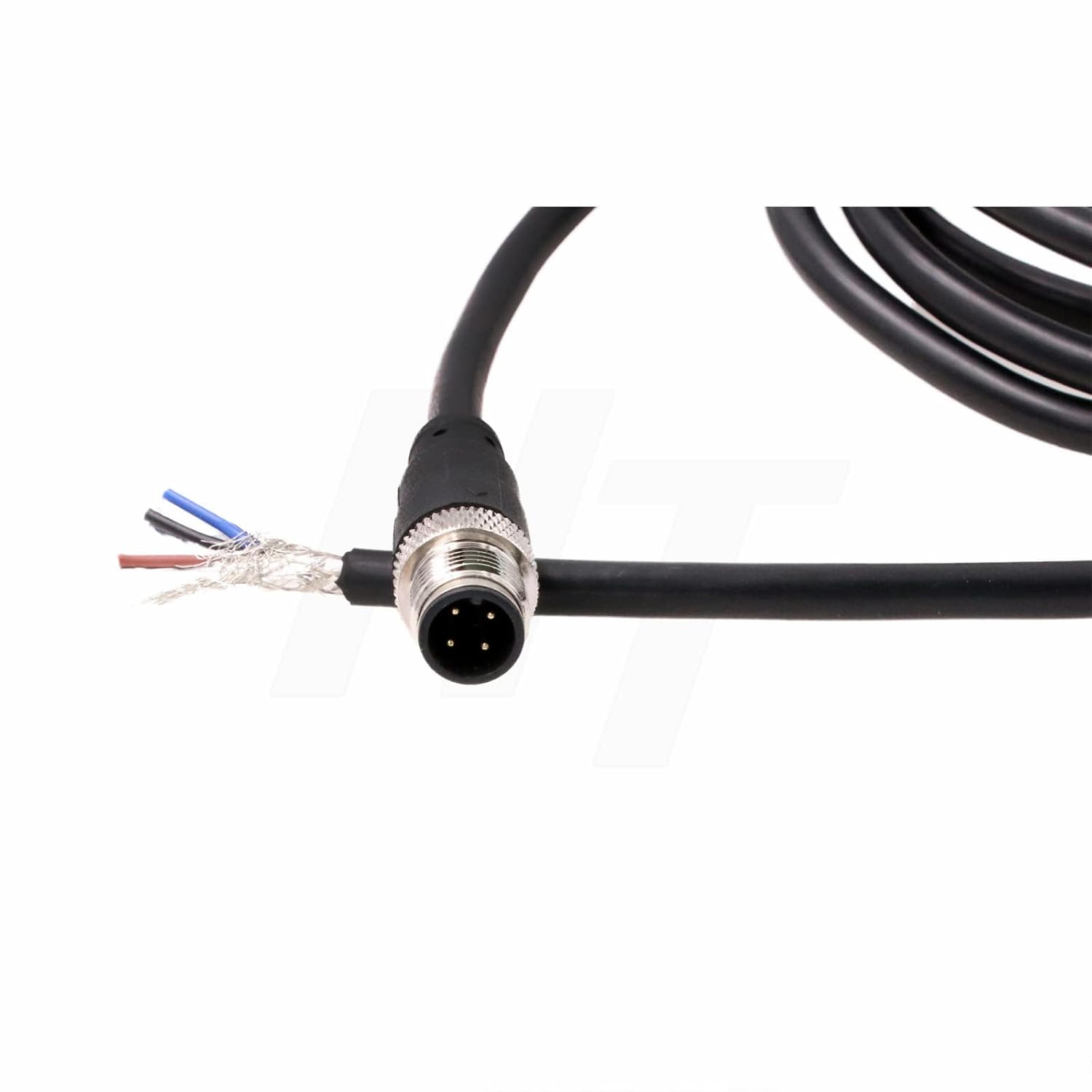 HangTon M12 A Coded 4 pin Male Actuator Sensor Signal Shield Cable to ...