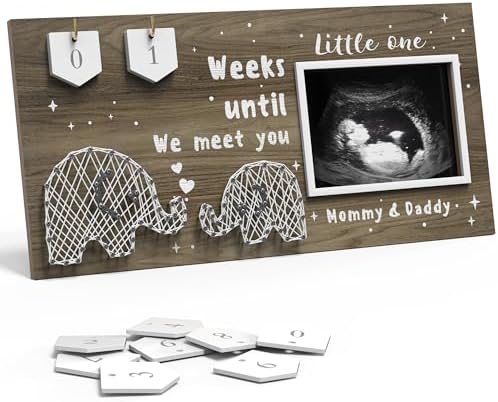 Amazon.com: Sonogram Picture Frame Countdown Weeks - Baby Shower ...