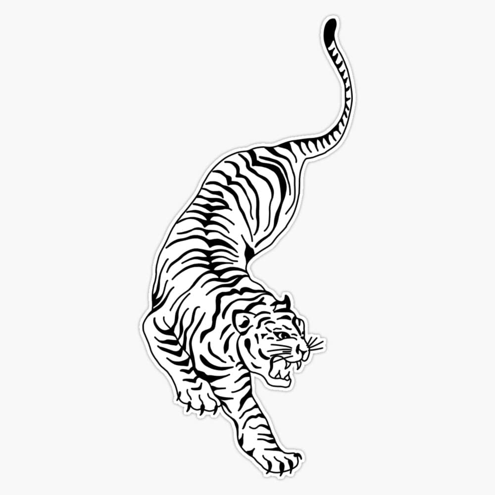 Amazon.com - Tiger Bumper Sticker Vinyl Decal 5 inches