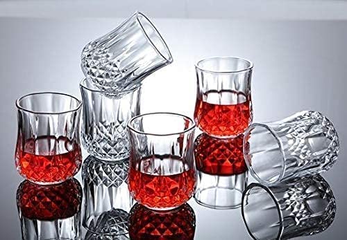Buy Bold & Wide Fancy Design Crystal Clear Shot Glass Set Shot Glass ...