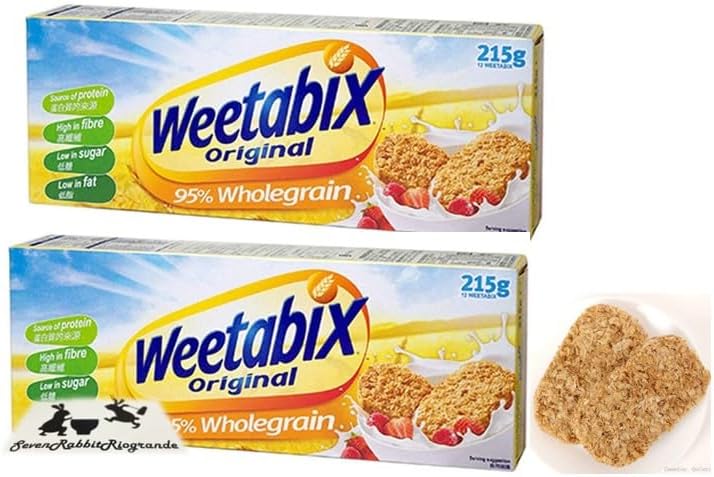 Amazon | Weetabix ウィータビックス 215g×2箱 シリアル 7RabbitRiograndeオリジナルステッカー付 【商標登録番号 第6667215 ...