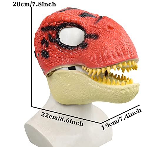 Dinosaur Mask Latex Realistic Animal Full Head Dino-Mask With Opening ...