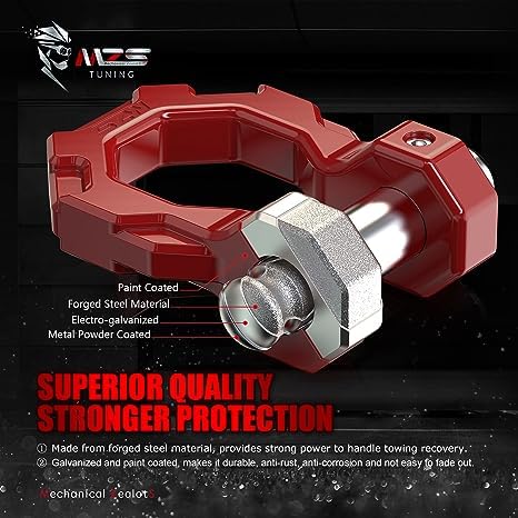 Snapklik.com : MZS 2" Shackle Hitch Receiver