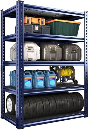 Gorilla Rack GRZ6-4824-5PCB 48 by 24 by 72-Inch Shelving Unit with 5 ...