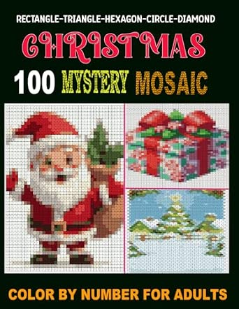 Amazon.com: Christmas-100 Mystery Mosaic.: A Festive Collection of 100 ...