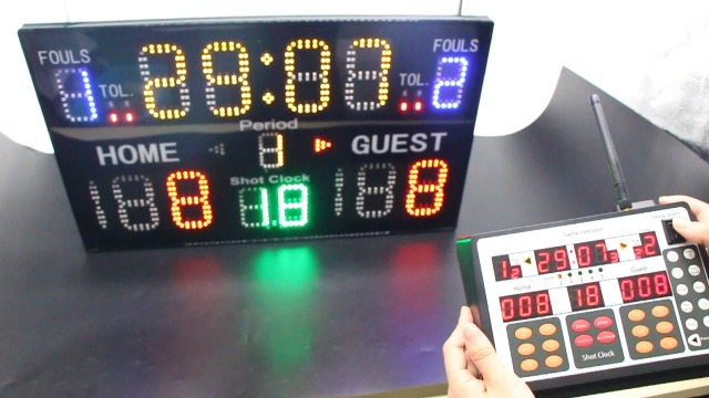 Portable Digital Scoreboard Portable LED Scoreboard With Timer & Remote ...