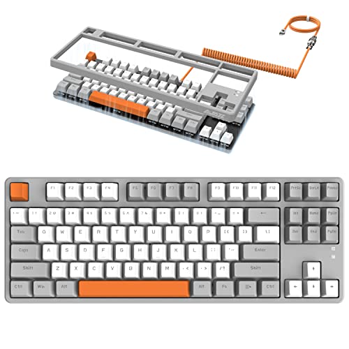 MAMBASNAKE AJAZZ AK873 Wired Hot Swappable Mechanical Keyboard, Coiled ...