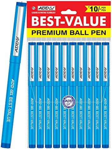 ADD Gel BEST VALUE PEN 10 PCS POUCH - BLUE : Amazon.in: Office Products