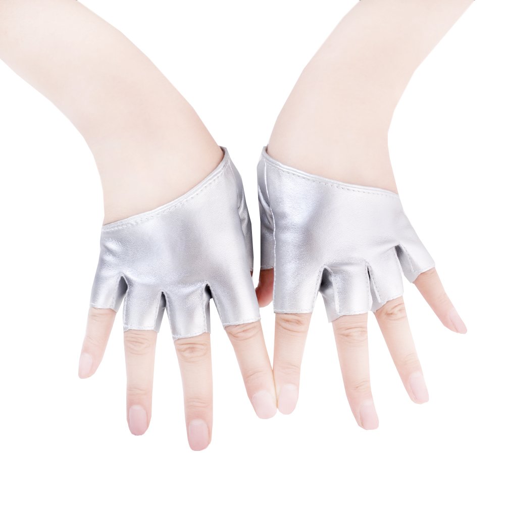 Snapklik.com : Women Half Palm Half Finger PU Leather Dancing Punk ...
