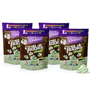 Amazon.com: TIDBITS FUN BITES Meringues Mint Chocolate Flavor DIABETIC ...