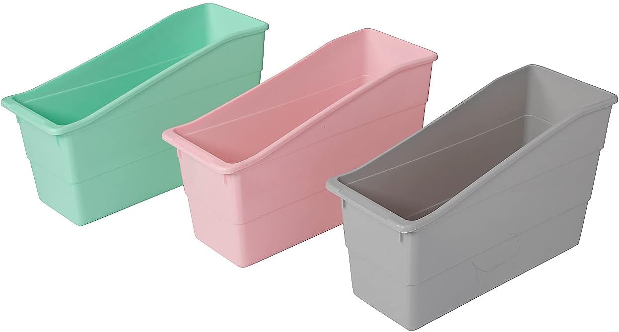Amazon.com: Fun Express Pastel Classroom Book Bins - 6 Pieces : Office ...