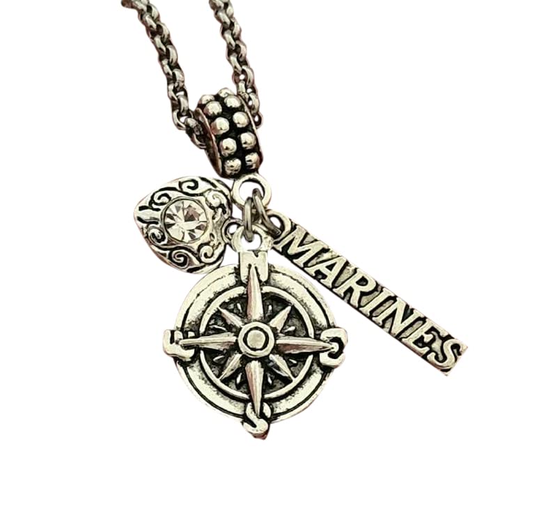 Amazon.com: US Marines Marine Charm Bracelet Necklace Keychain, Love My ...