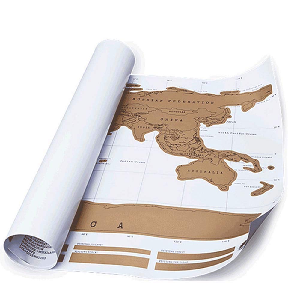 Scratch Off Map With Flag Background Detailed Map Of World | Desertcart ...