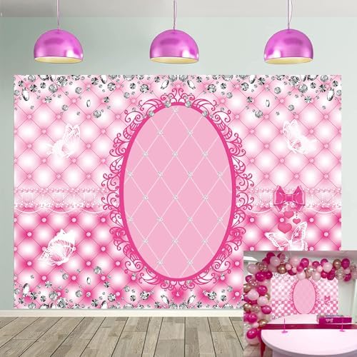 Amazon.com : Princess Backdrop 7x5FT Pink Princess Theme Photography ...