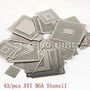 Buy Generic Freeshipping 43pcs/set ATI Chip Direct heating BGA Stencil ...