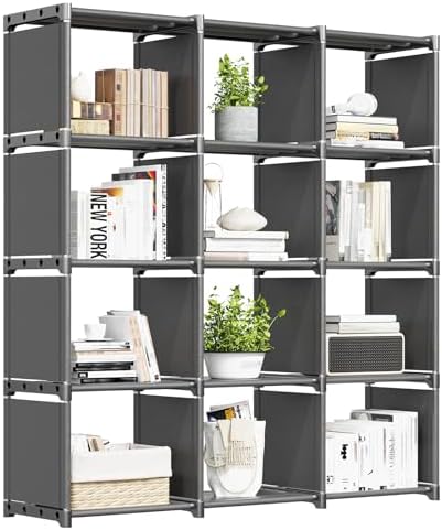 HOMIDEC Cube Bookcase, 16 Cube Storage Unit Bookshelf Storage Cube ...