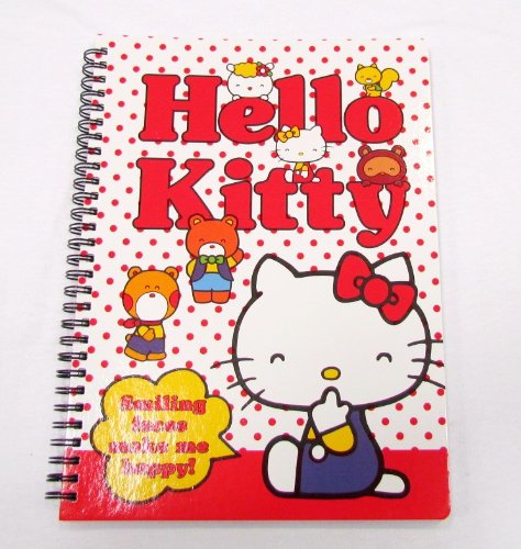 Hello Kitty Hard Cover Full Size Note Book approx 8"x11": Amazon.com: Books
