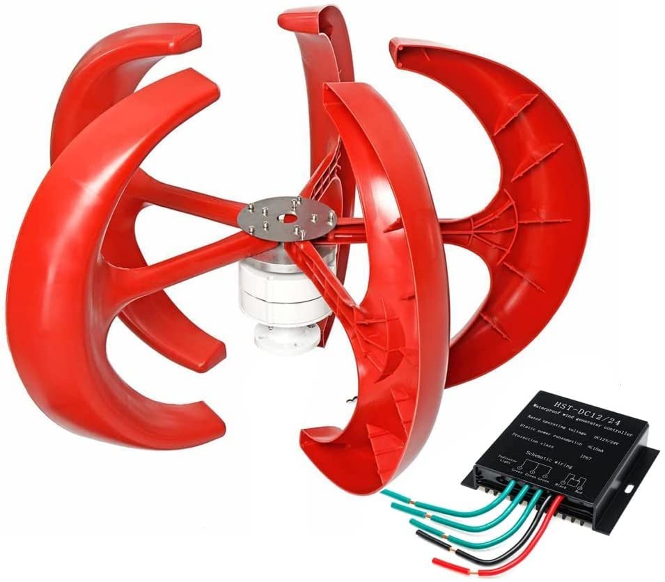 Buy 12000W Vertical Lantern Axis Wind Turbine, 12V-220V Generator ...