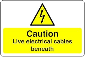 Safety First Display LTD Caution live electrical cables sign - High ...