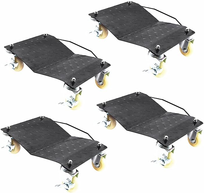 Amazon.com: Saihisday Car Dolly 4 Pack Heavy Duty Wheel Dolly Set 1500 ...