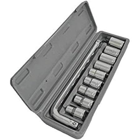 MAHA STANDARD 10-Pieces Hex Socket Wrench DMET-154 Spanner Tool Goti ...