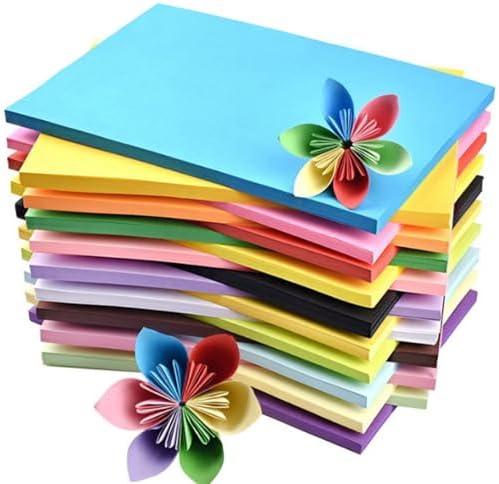 Amazon.com : A4 Colored Paper 100 Sheets, Colored Copy Paper A4 Paper ...