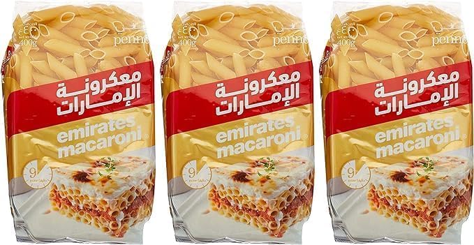 Emirates Macaroni Penne Pasta 3 x 400 g: Buy Online at Best Price in ...
