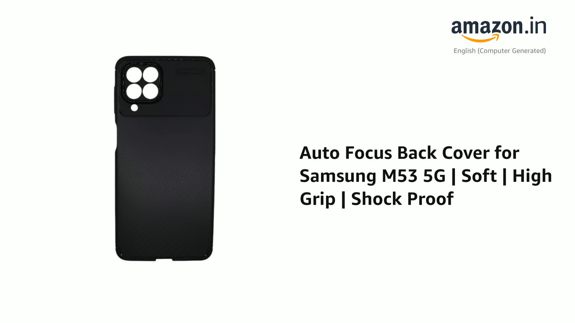 Watch Auto Focus Back Cover for Samsung M53 5G | Soft | High Grip ...