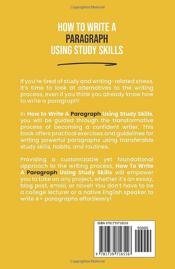 Snapklik.com : How To Write A Paragraph Using Study Skills: 5 Simple Steps To Writing Powerful ...