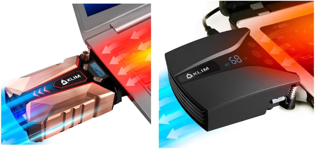 Amazon.com: KLIM Cool Metal Laptop Cooler Fan Tempest - Laptop Cooler ...