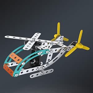 Amazon.co.jp: Metal Helicopter Erector Set Jet Airplane Toy Set ...