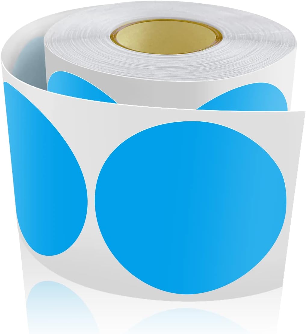 Round Stickers Blue 50 mm Circle Labels Colour Coding Dot Vinyl Floor ...