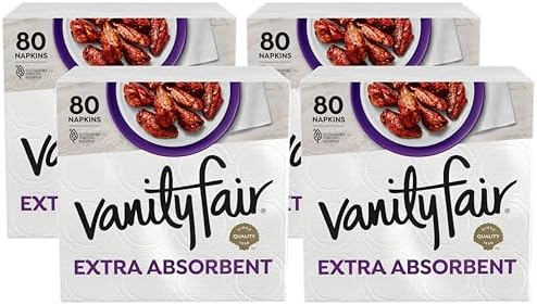 Amazon.com: Vanity Fair Extra Absorbent Paper Napkins, 80 Count (Pack of 4)