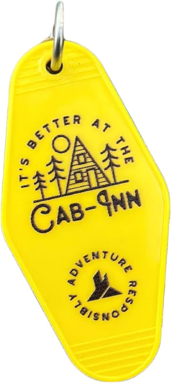 Amazon.com: It’s Better At The Cabin Outdoor Inspired Retro Hotel Keychain, House Keys, Car Keys ...
