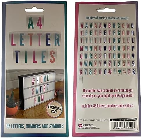 A4 Letter Tiles - 85 Letters, Numbers, and Symbols to fit A4 Cinematic ...