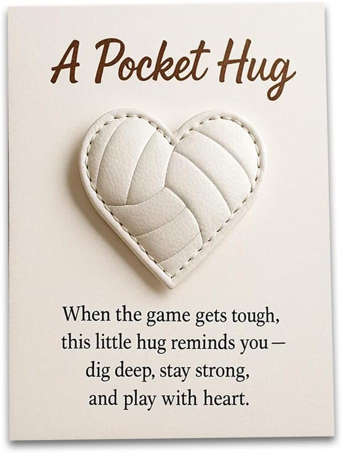 Amazon.com: Volleyball Heart Pocket Hug with Gift Card, Heart-Shaped ...