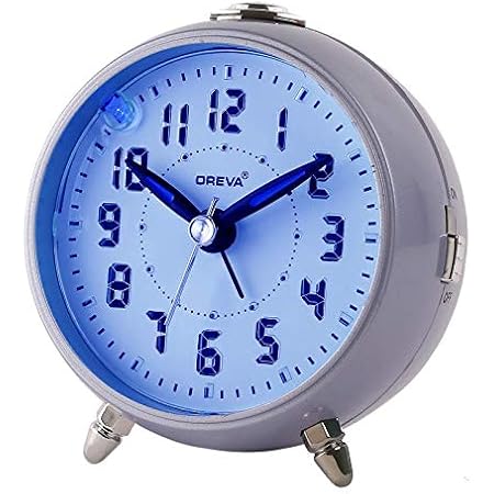 Buy OREVA Alarm Table Clock with LED and 4 Step Buzzer Sound (Blue Body Blue LED, 9.4 cm x 3.9 ...