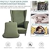 Amazon.com: CRFATOP Polyester Wing Chair Covers 2 Piece Stretch ...