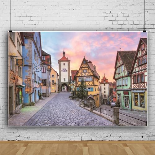 Amazon.com : Vinyl 8x6ft Oktoberfest Backdrop German Bavaria Town ...