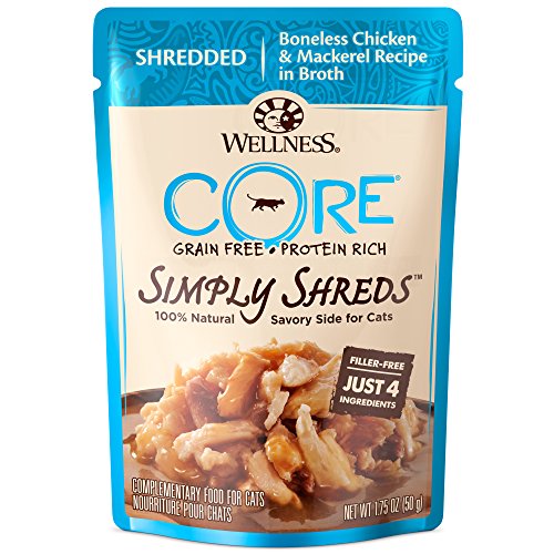 Amazon.com: Wellness Core Simply Shreds Grain Free Wet Cat Food Mixer ...