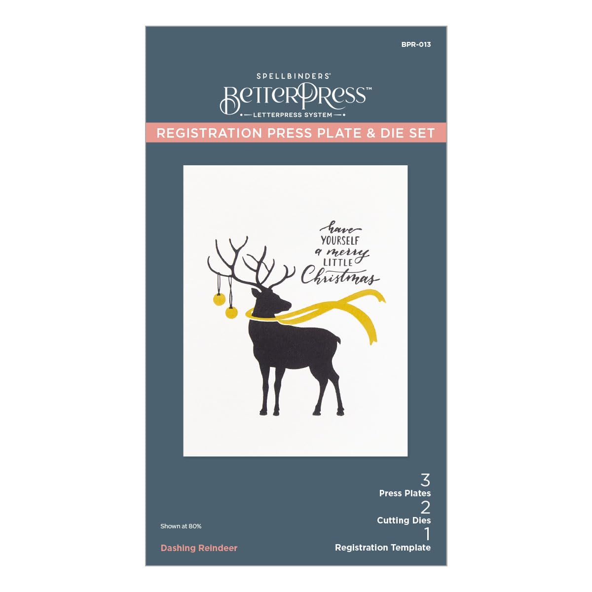 Amazon.com: Spellbinders Dashing Reindeer Press Plate, Metal