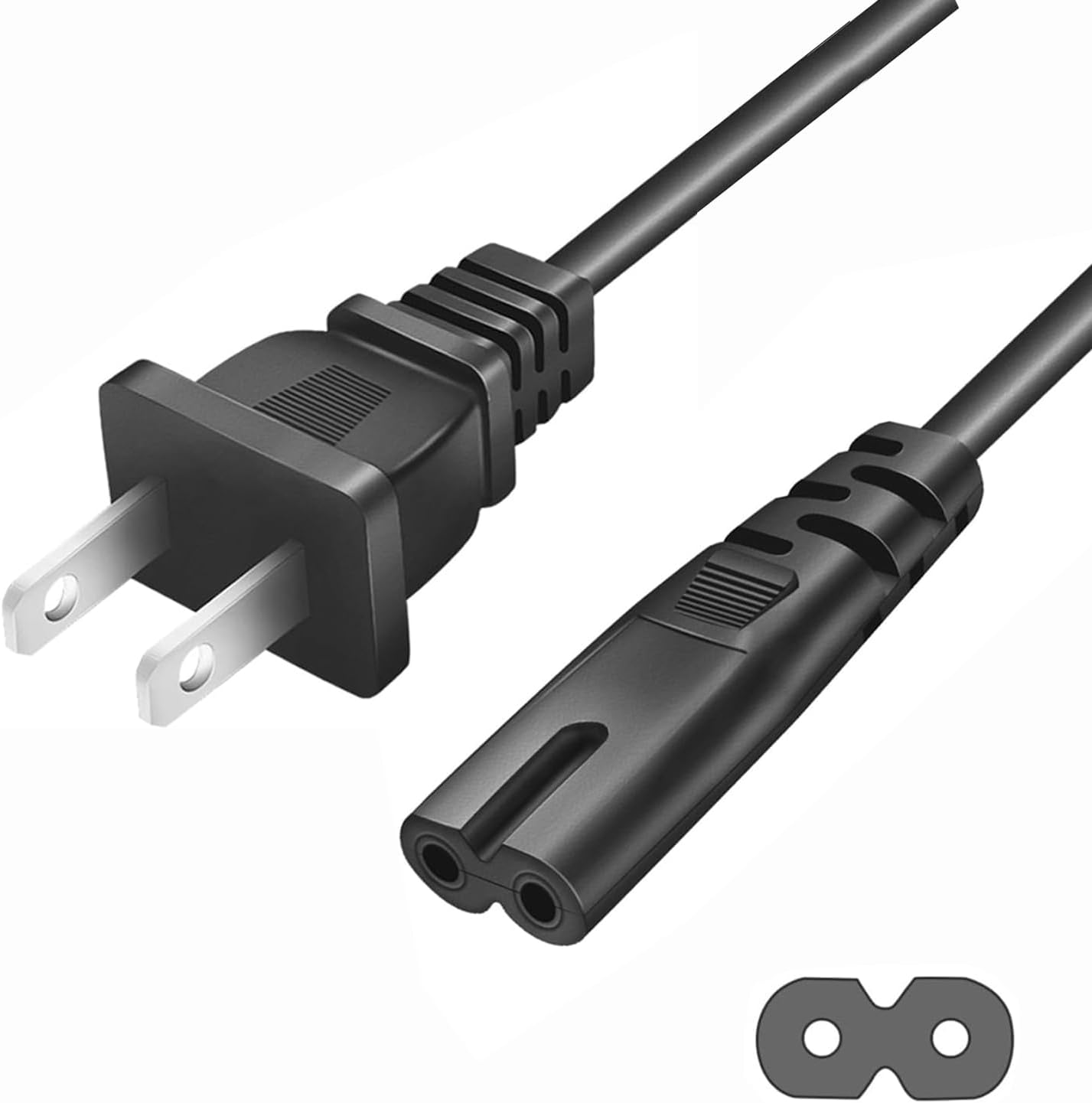 Amazon.com: AC 2 Prong Power Cord 5ft Compatible with Sony PS5/PS4/PS4 ...