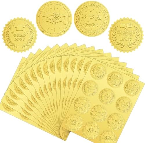 Amazon.com: Lucleag 360 PCS Embossed Graduation Envelope Seals Stickers ...
