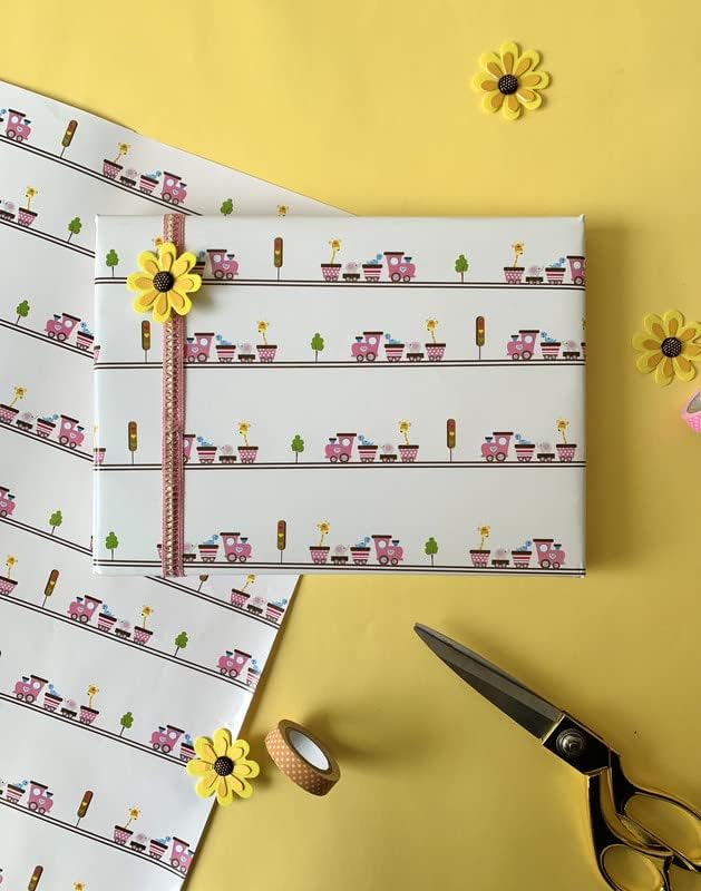 Dovetail All Aboard Kids Gift Wrapping Paper Pack of 20 Sheet : Amazon ...