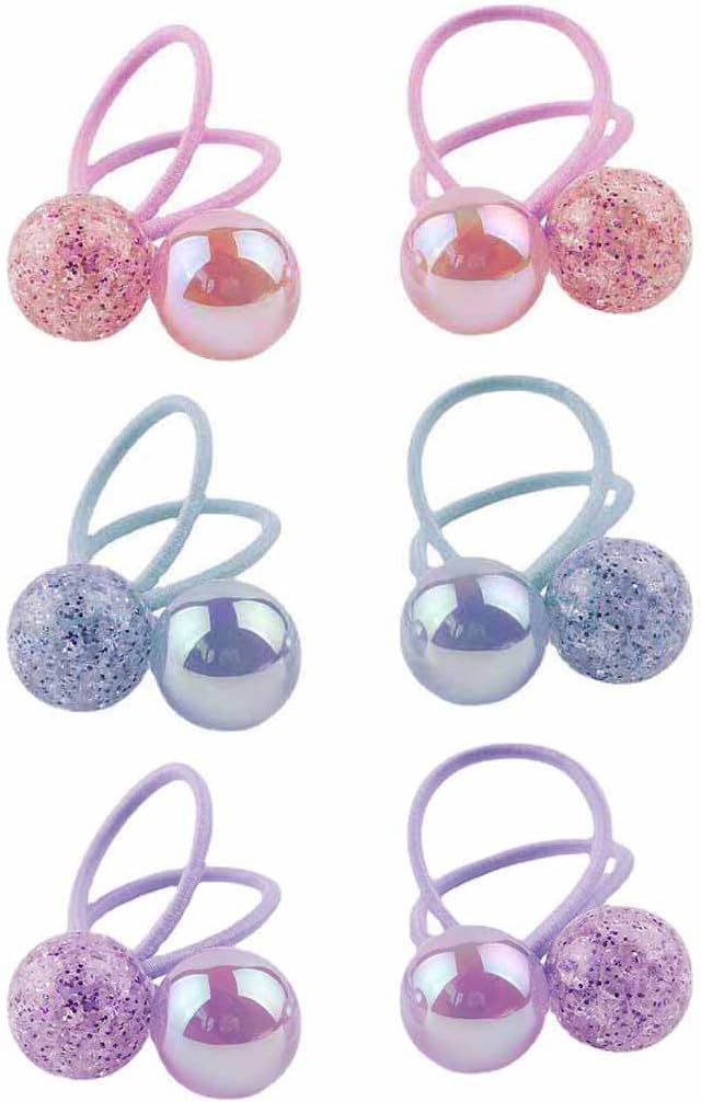 Amazon.com : 3 Pairs Acrylic Hair Accessories: Double Ball Hair Bands ...