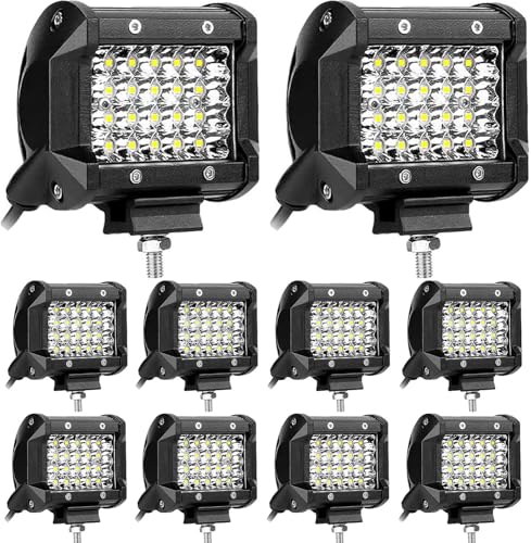 Snapklik.com : LED Light Pods For Trucks,4IN 72W Square Spot LED Light ...